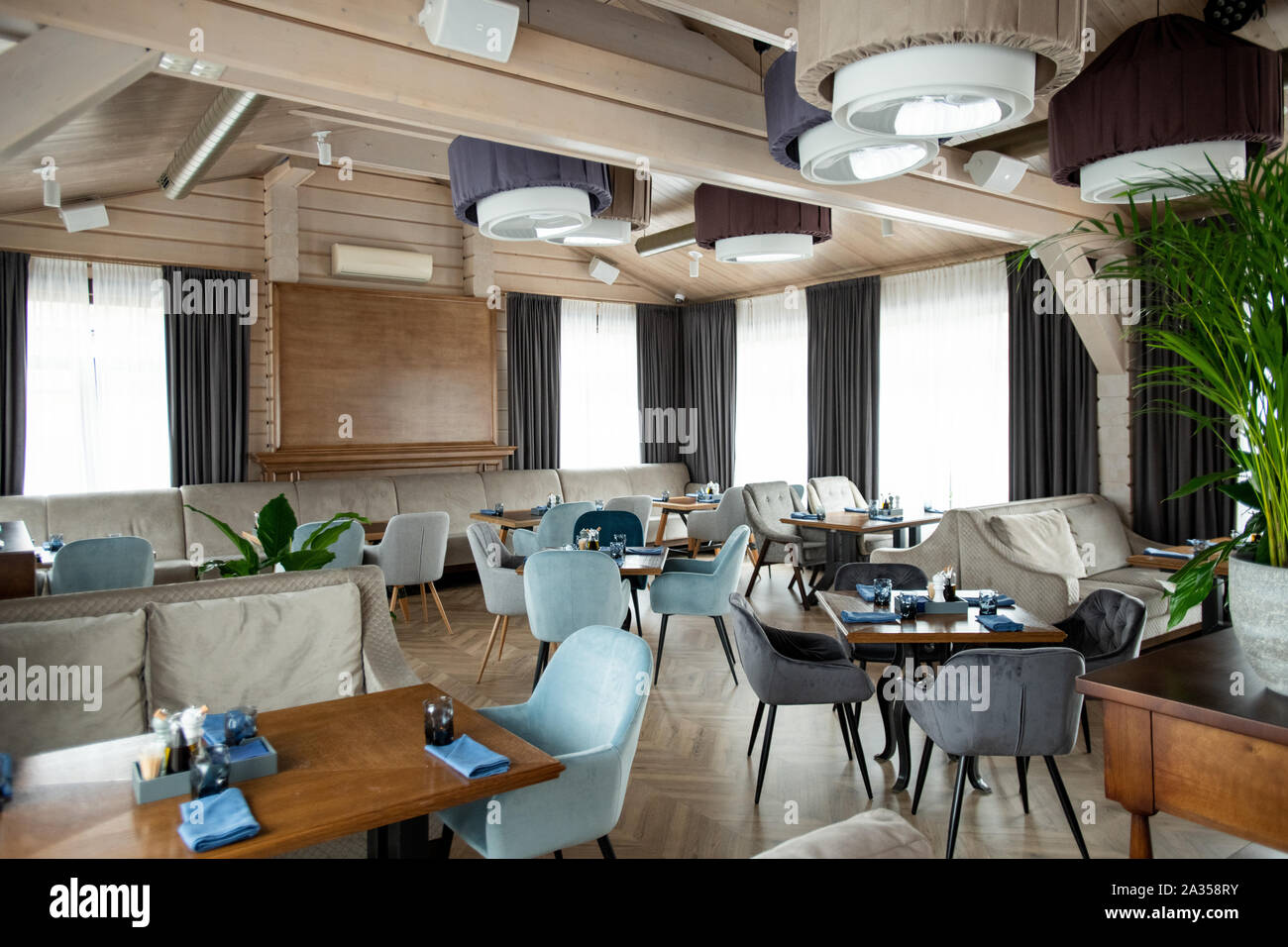 Modern interior design with tables hi-res stock photography and images ...