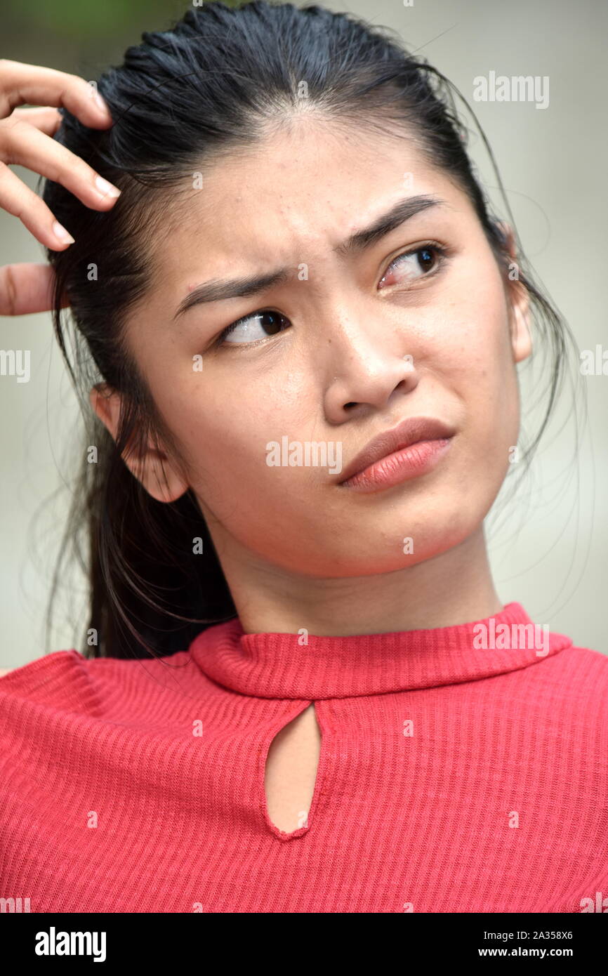 An A Confused Diverse Person Stock Photo - Alamy