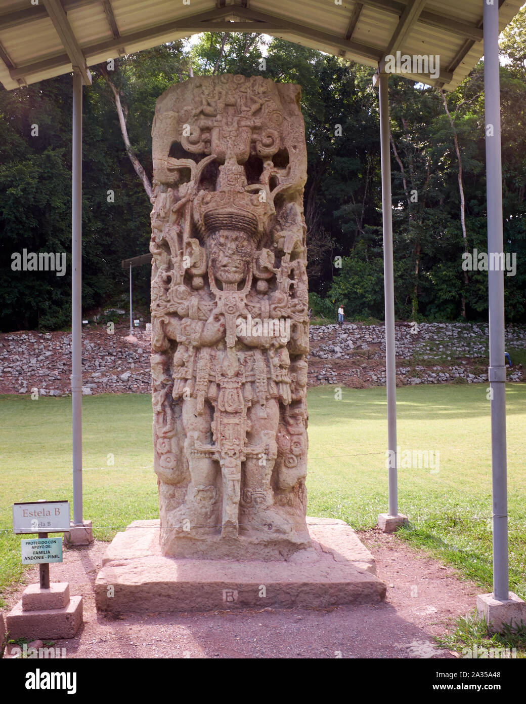 Mayan stelae at Copan Ruins, Copan, Honduras Stock Photo - Alamy