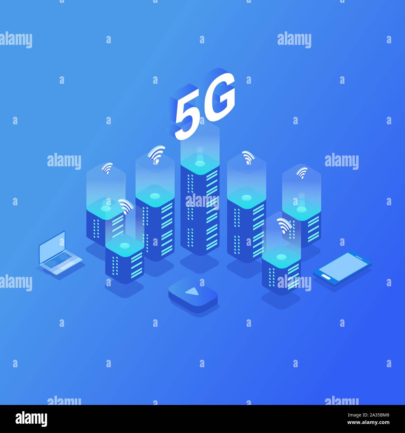 5G new wireless internet wifi connection. Can use for web banner ...