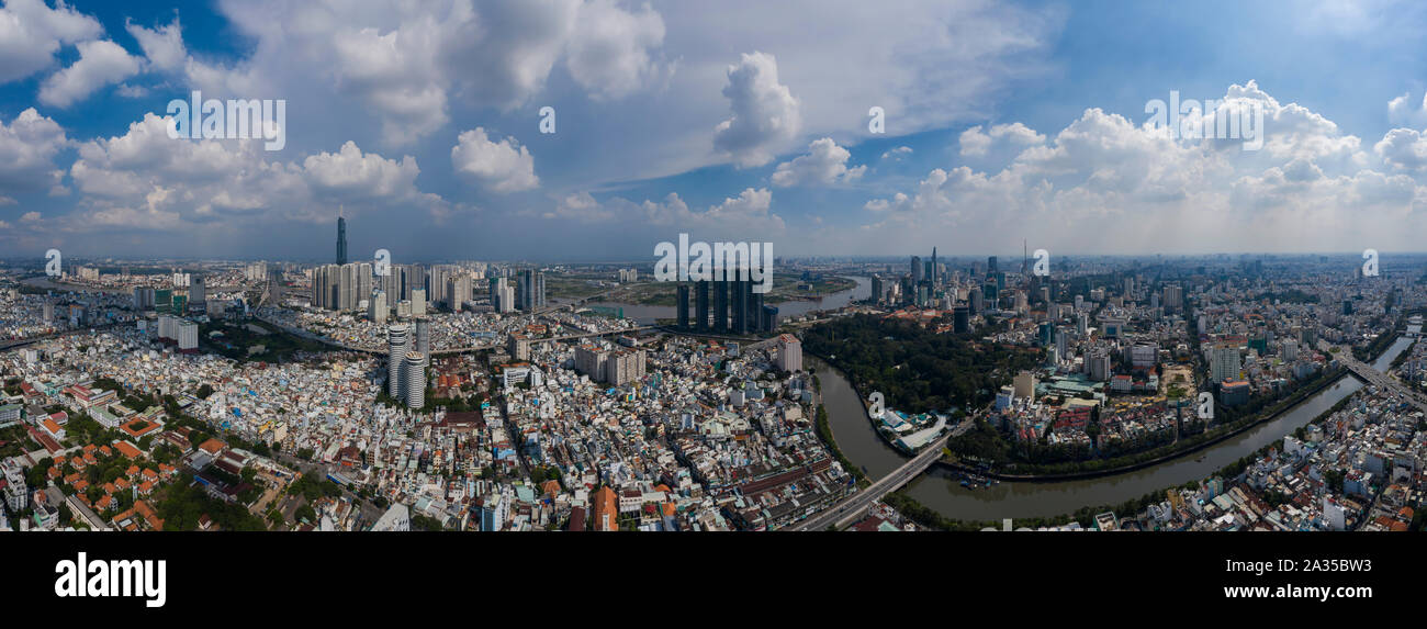 Ultra high quality aerial panorama of Ho Chi Minh City (Saigon) Vietnam ...