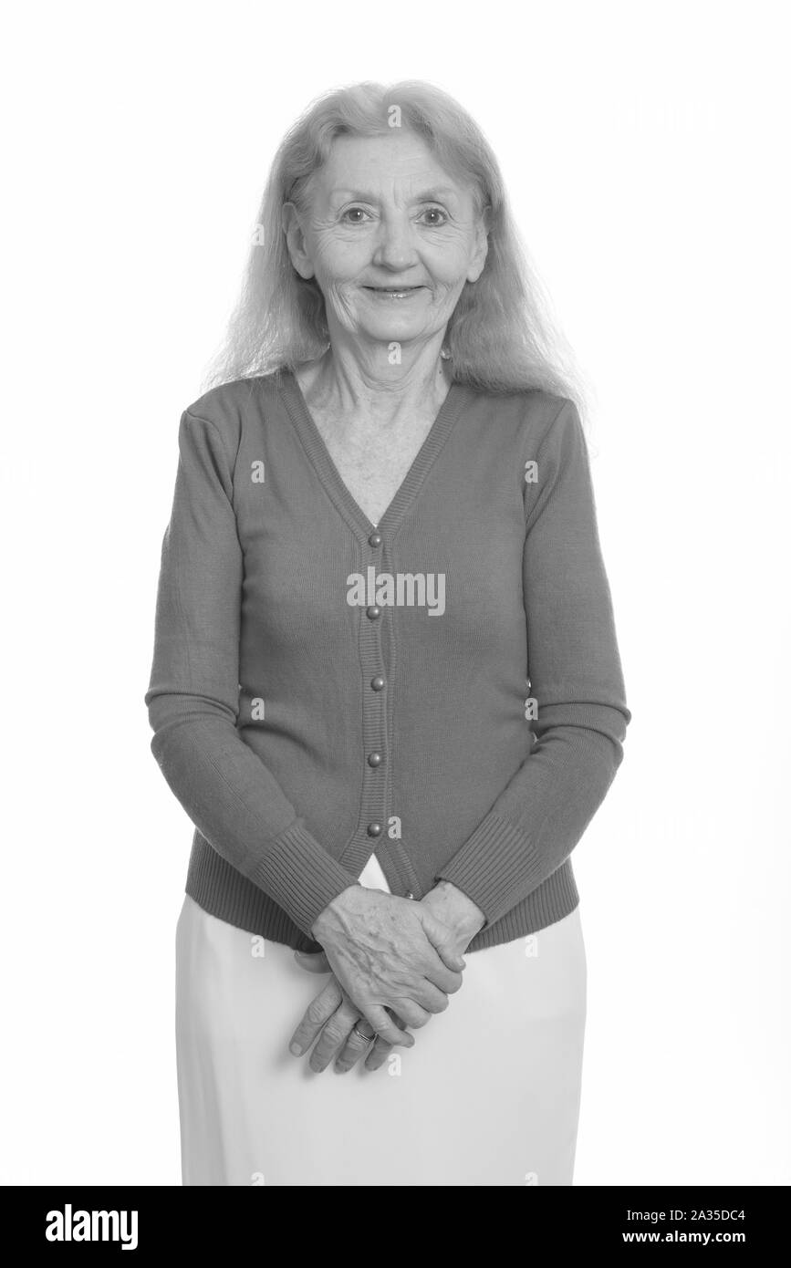 Woman female elderly senior Black and White Stock Photos & Images - Alamy
