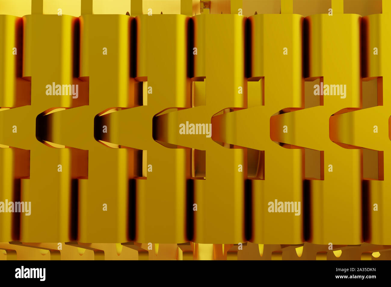 Abstract gold, metal design modern futuristic background. 3d rendering ...