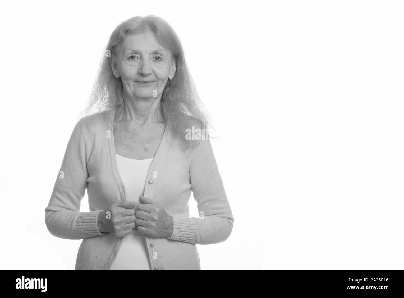 Lady white background Cut Out Stock Images & Pictures - Alamy