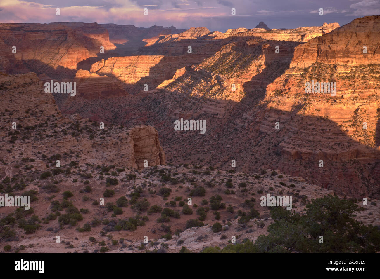 Sunset at The Wedge, Utah's 'Little Grand Canyon' Stock Photo - Alamy