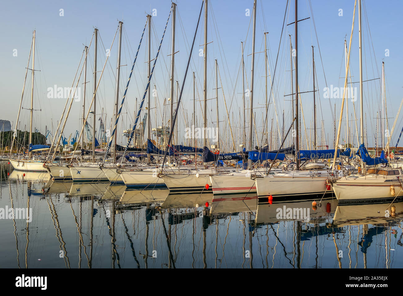 Port Cala in Palermo in Sicily Stock Photo - Alamy