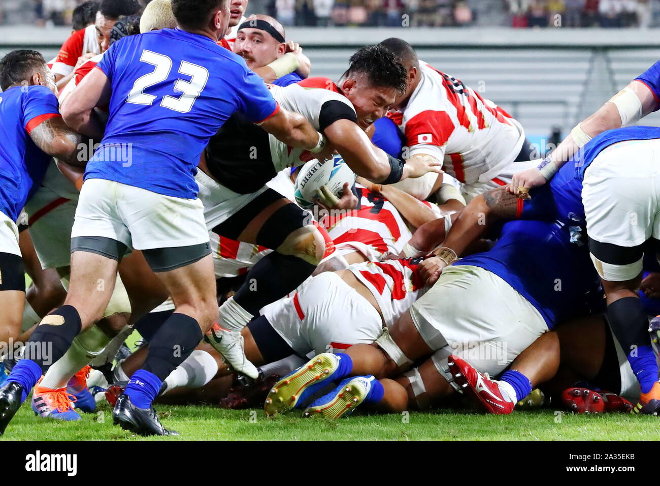 Toyota stadium, Aichi, Japan. 5th Oct, 2019. Kazuki Himeno (JPN) Rugby ...
