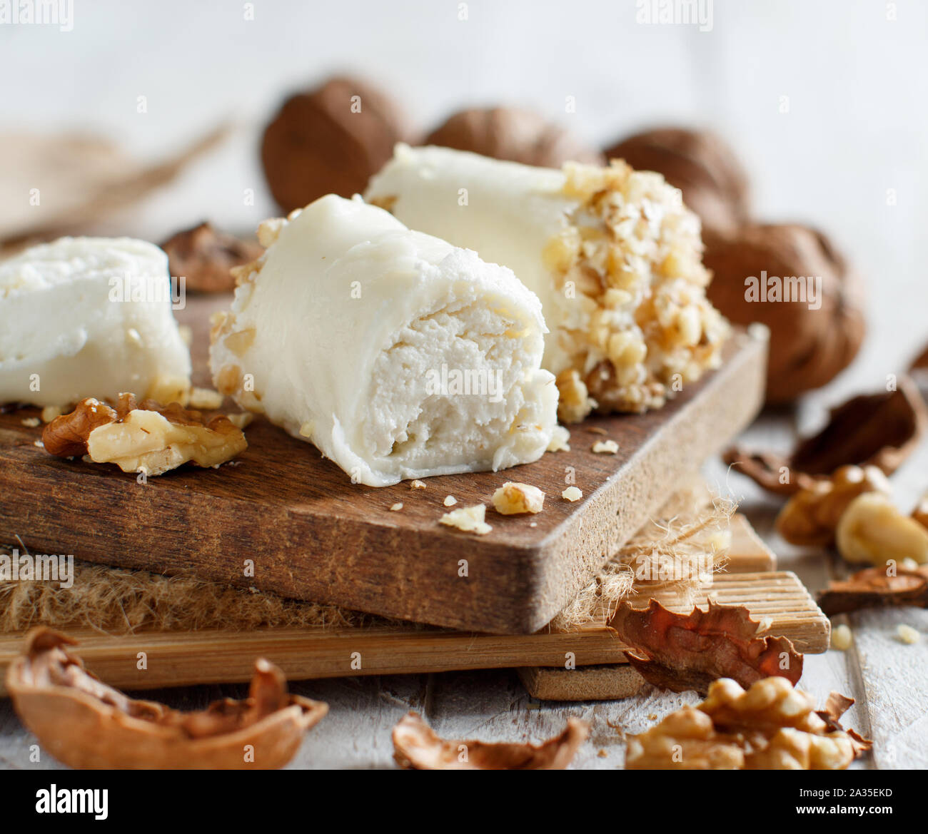 Italian mozzarella sticks stuffed with ricotta and walnuts Stock Photo ...
