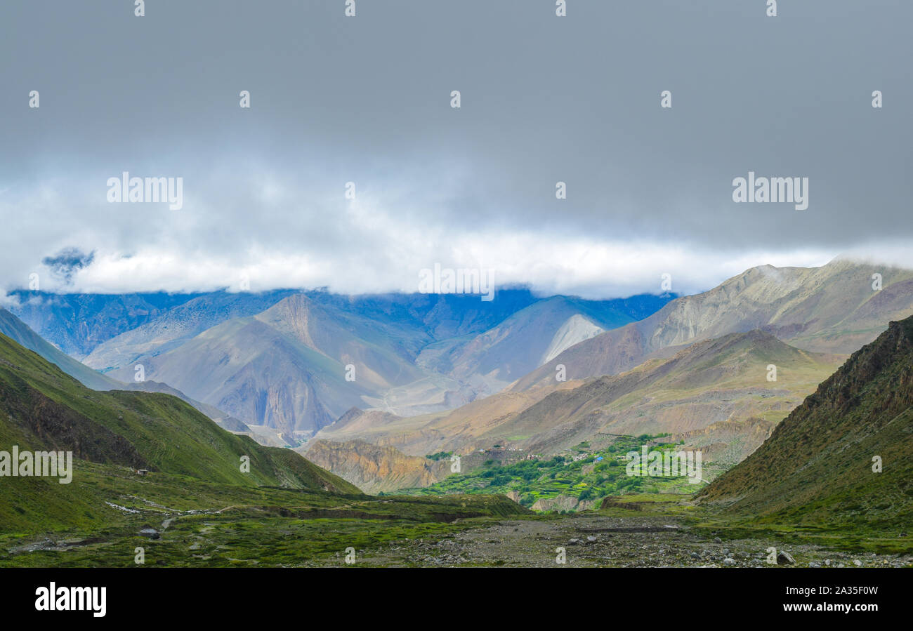 Landscape of Mustang Nepal Stock Photo - Alamy