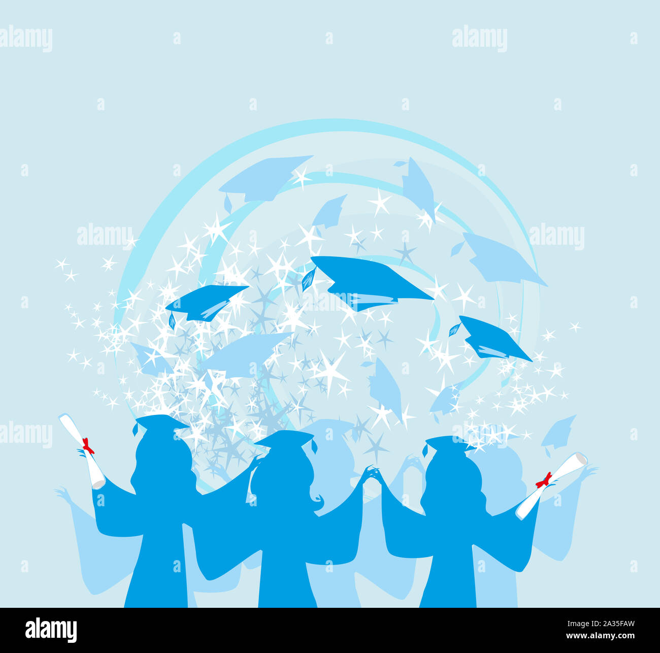 Silhouette graduation cap clipart hi-res stock photography and images ...