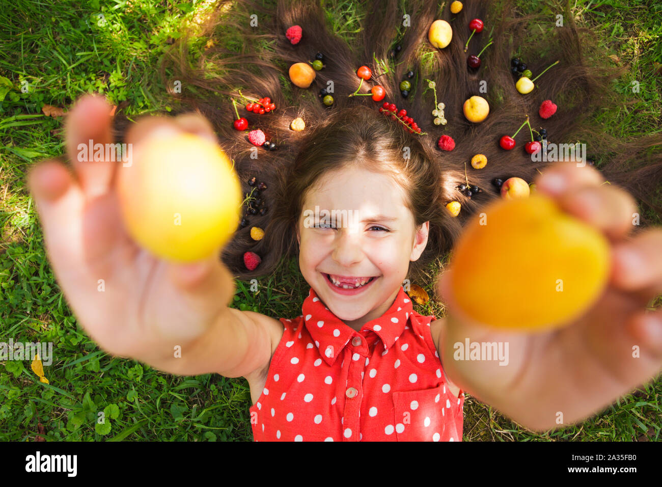 Fresh fruits, healthy food concept, sunny relax time Stock Photo - Alamy