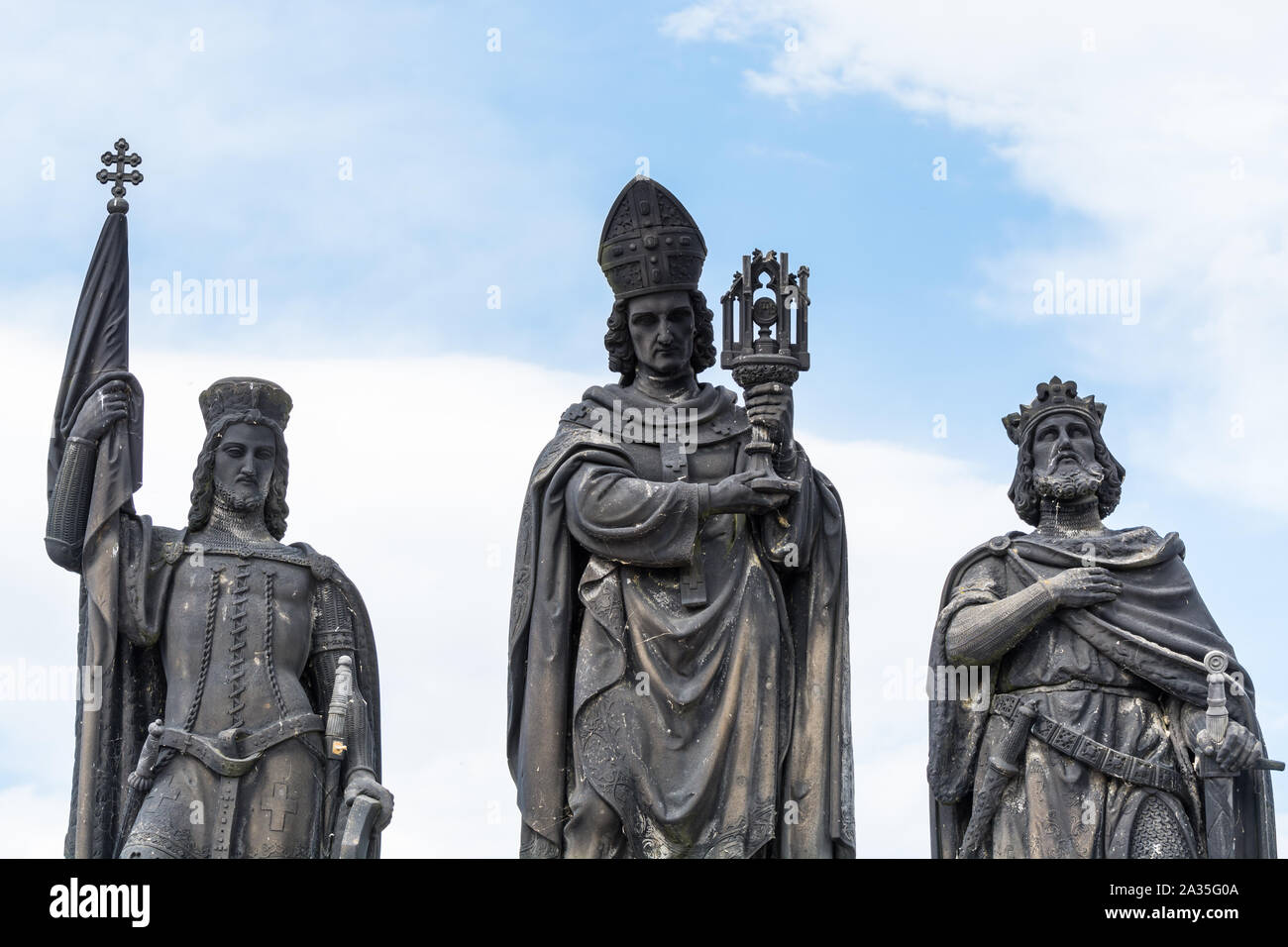 Statue of Saints Norbert of Xanten, Wenceslas, and Sigismund on the ...