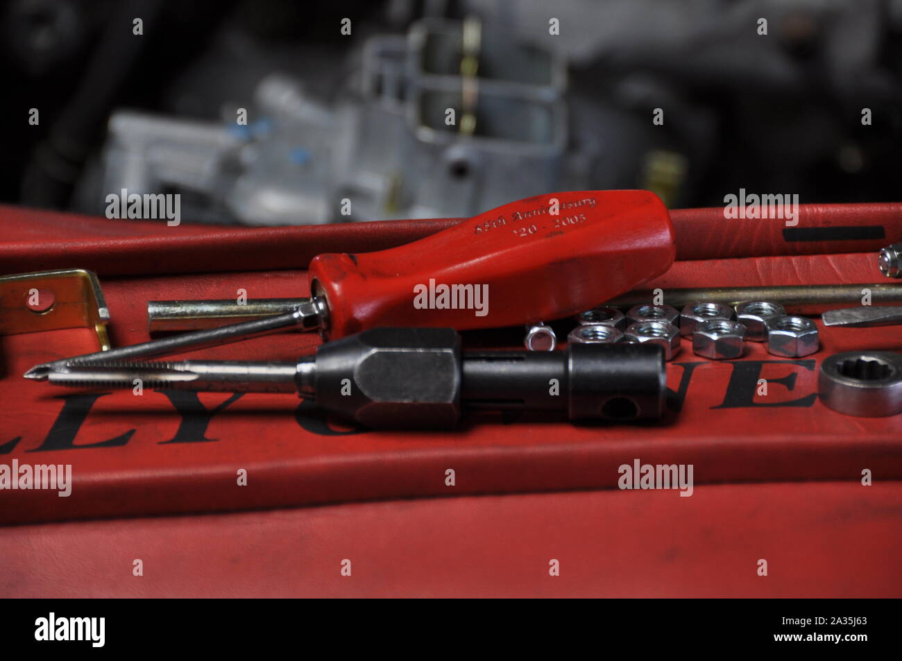 Set of Tools at Mechanic Shop Stock Photo - Alamy