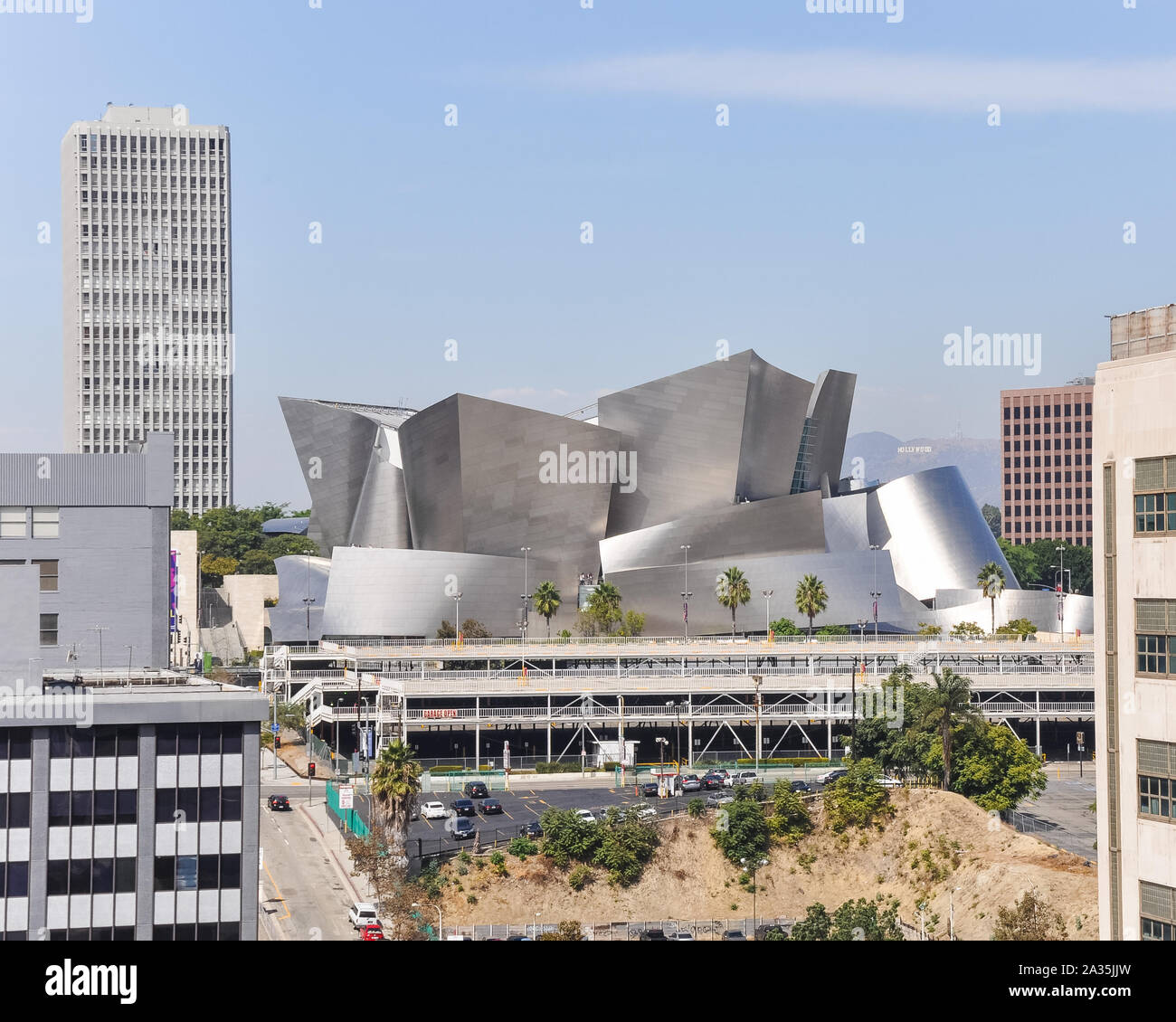 View of Los Angeles, California Walt Disney Concert Hall and Downtown ...