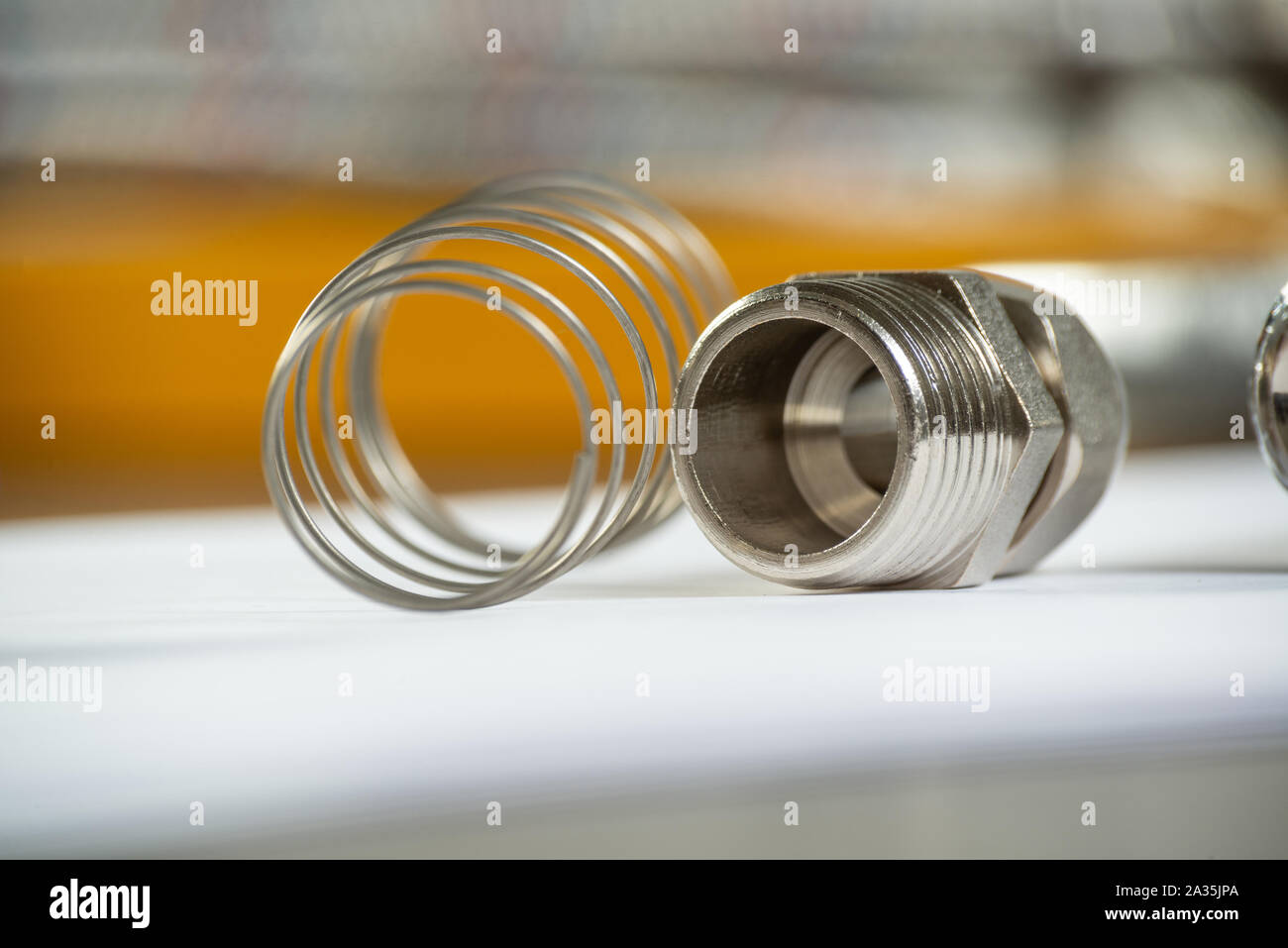 Steel water fittings and connections for hydraulic system. Plumbing ...