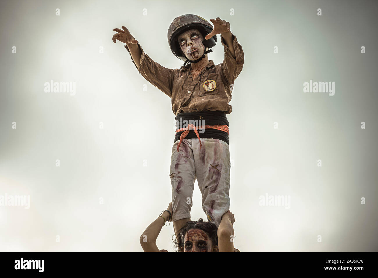Sitges, Spain. 5th October, 2019: Zombie dressed members of the ...