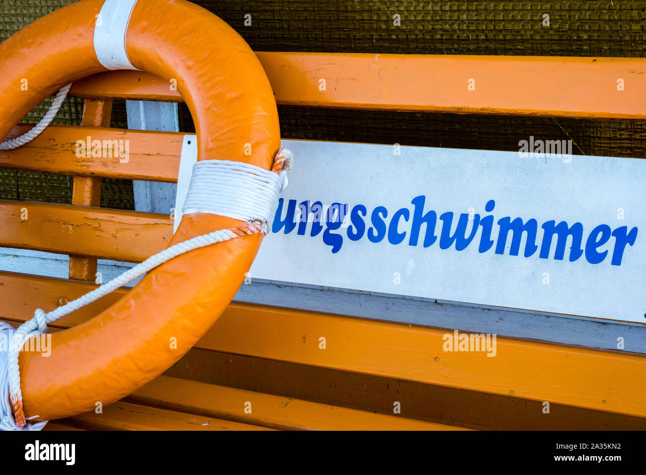 Child with lifebelt hi-res stock photography and images - Alamy