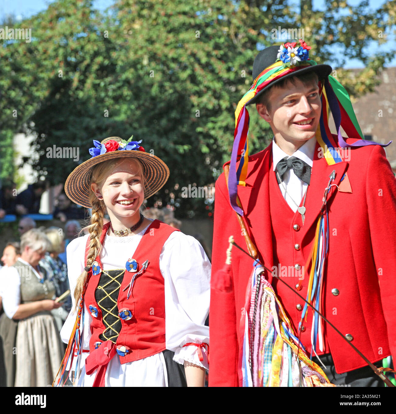 Stuttgart, Germany-September 30, 2018: beer festival, festive ...