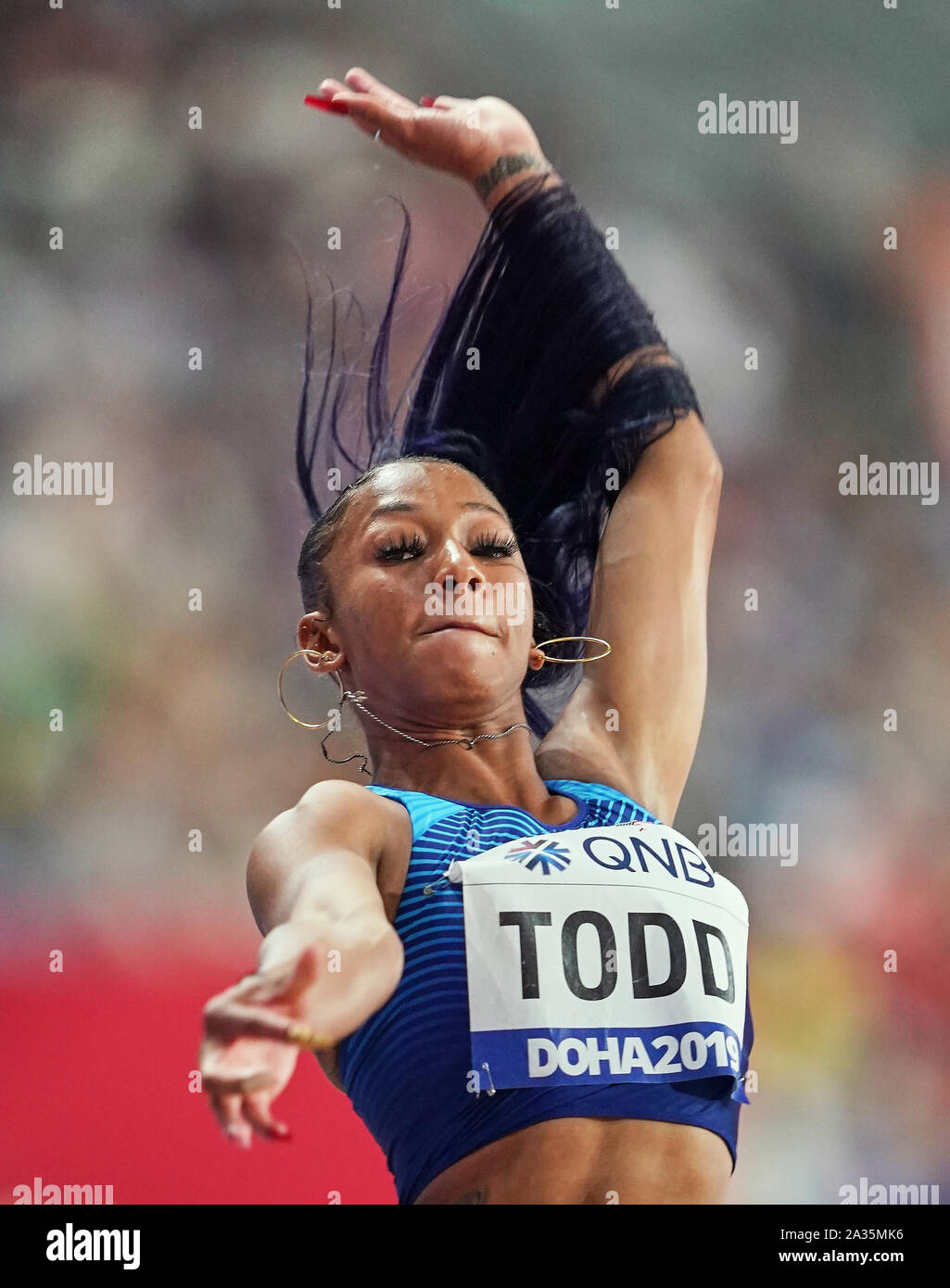 Doha, Qatar. 5th Oct, 2019. Jasmine Todd of United States competing in ...