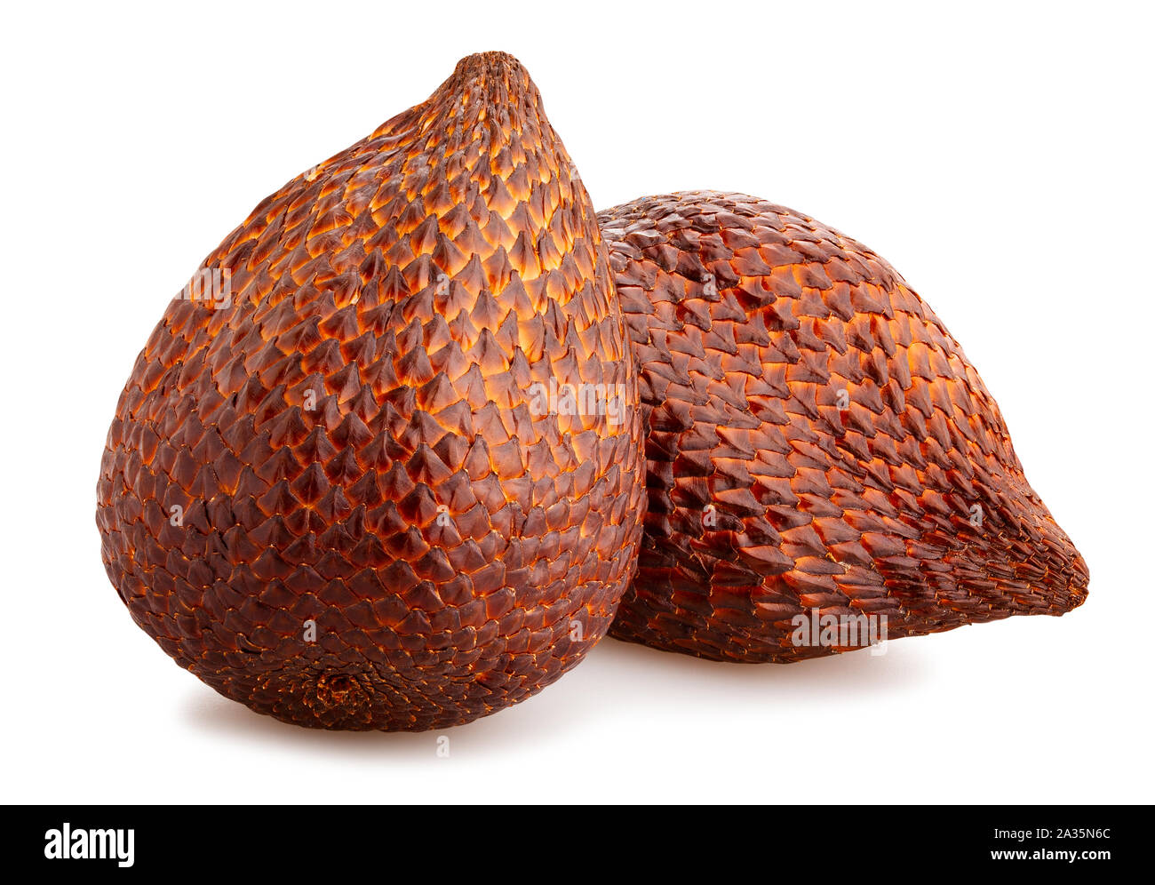 salak snake fruit path isolated on white Stock Photo - Alamy