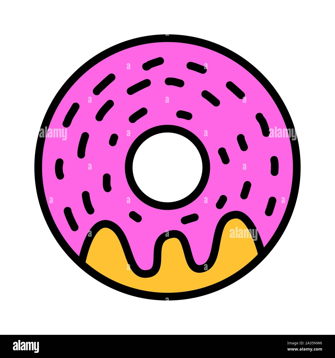 Donut icon vector isolated on white background Stock Vector Image & Art ...