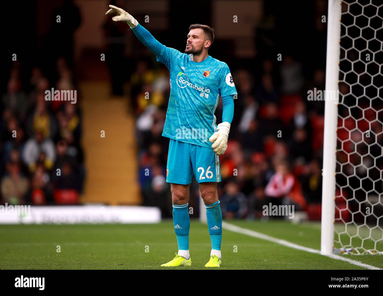Watford goalkeeper Ben Foster during the Premier League match at ...