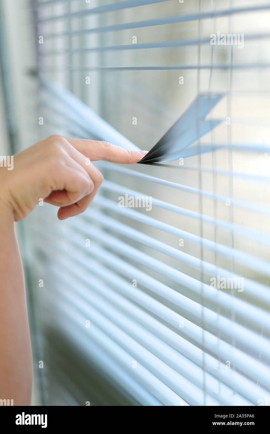 Index finger when pressing the transverse strip blinds for a better ...
