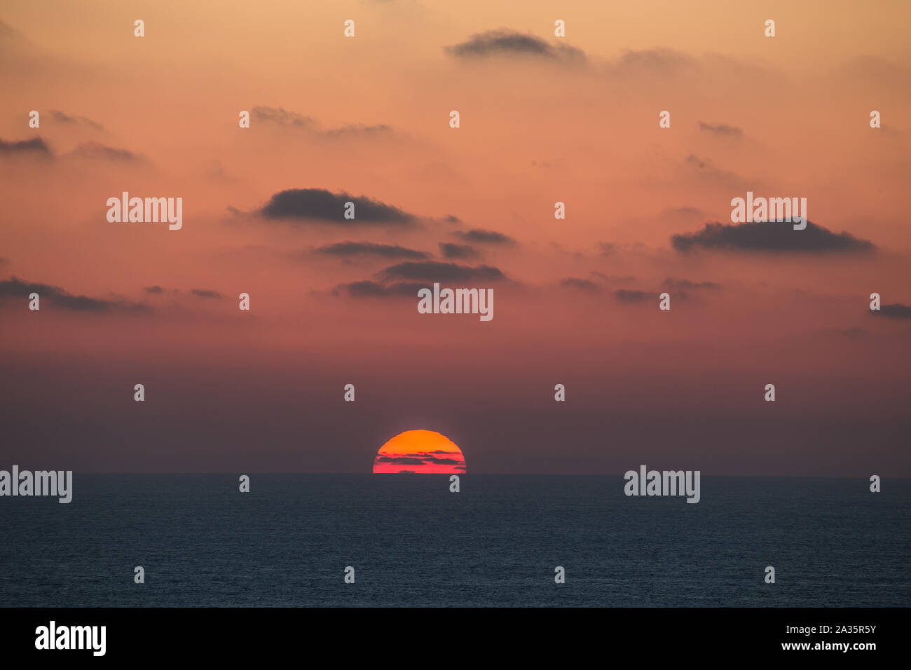 sunset at the Atlantic coast Stock Photo - Alamy