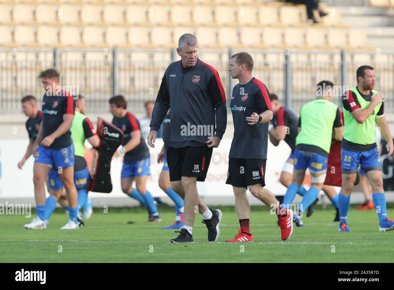 Parma, Italy. 05th Oct, 2019. dean ryan, coach of newport dragons prima ...