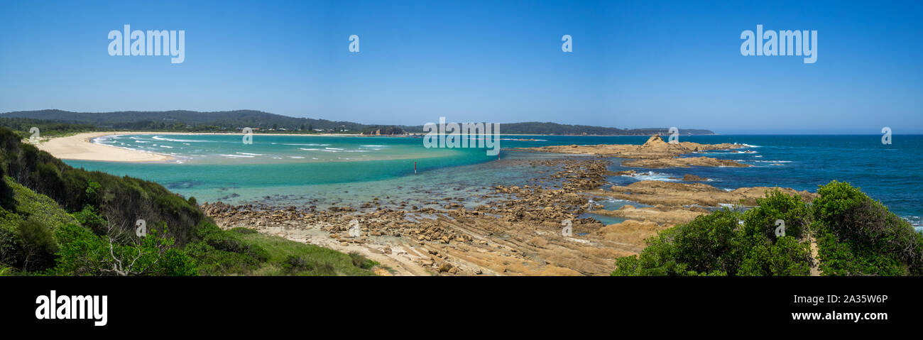 Panorama view of Moruya Heads, New South Wales Stock Photo - Alamy