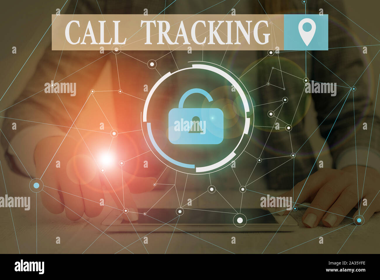 Text sign showing Call Tracking. Business photo text Organic search ...