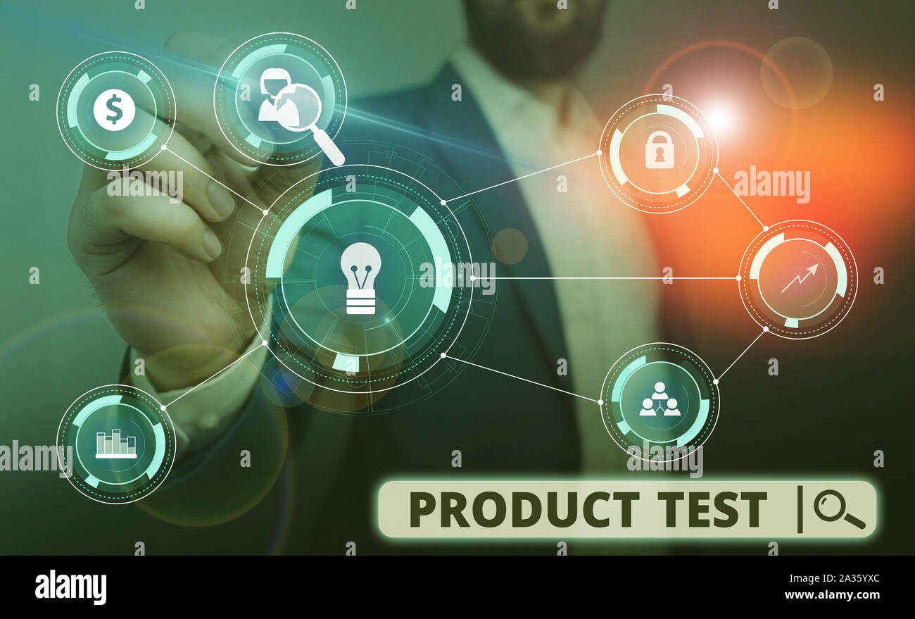Word writing text Product Test. Business photo showcasing process of ...
