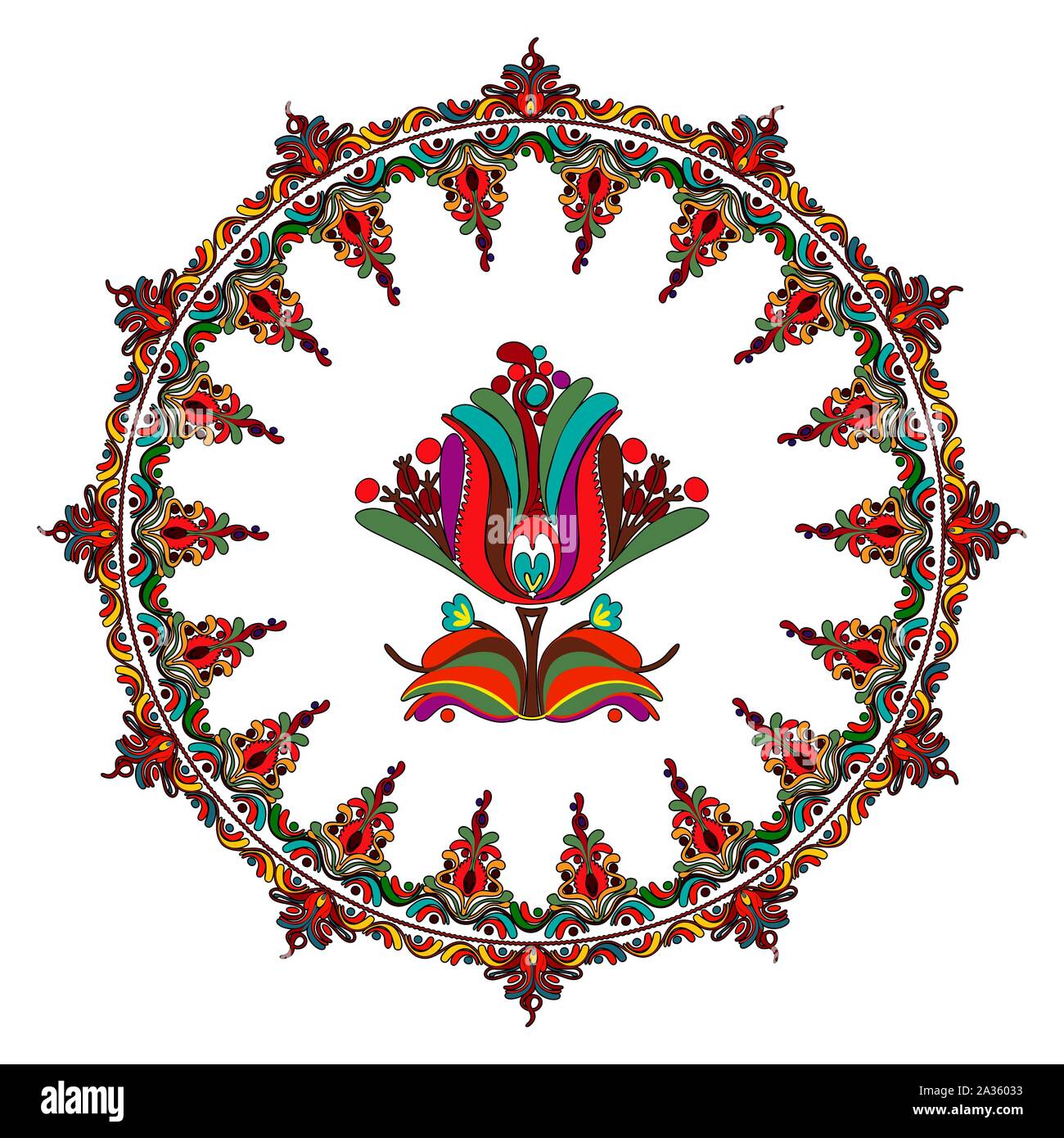 Hungarian folk motif, vector illustration Stock Vector Image & Art - Alamy
