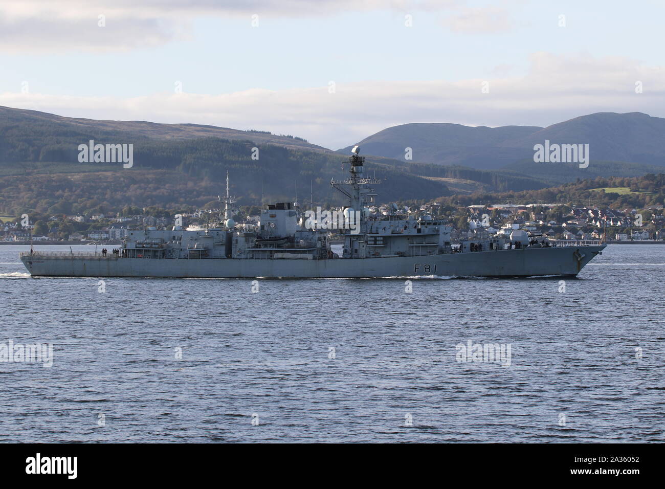 HMS Sutherland (F81), a Type 23 frigate operated by the Royal Navy ...