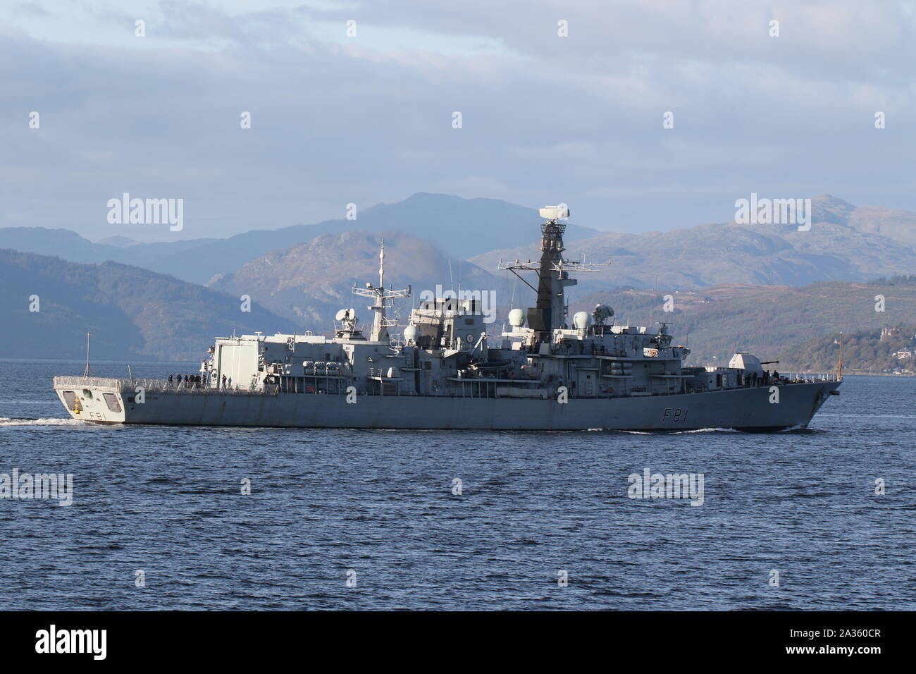 HMS Sutherland (F81), a Type 23 frigate operated by the Royal Navy ...