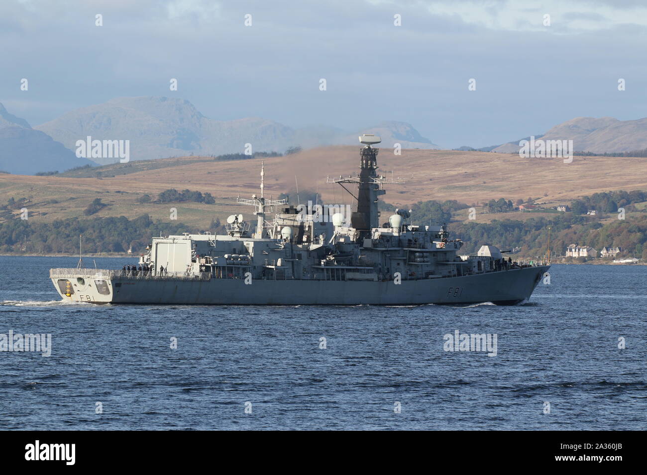 HMS Sutherland (F81), a Type 23 frigate operated by the Royal Navy ...