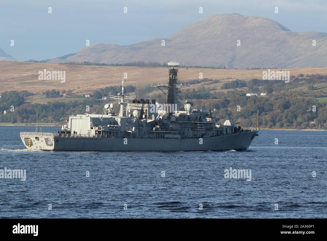 HMS Sutherland (F81), a Type 23 frigate operated by the Royal Navy ...