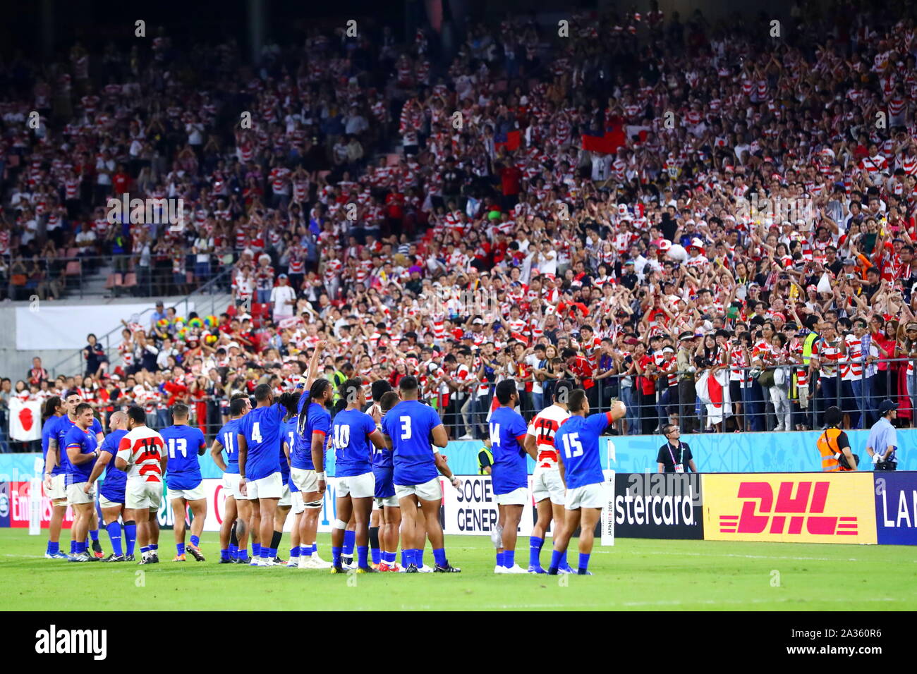 Toyota stadium, Aichi, Japan. 5th Oct, 2019. Samoa team group (SAM ...