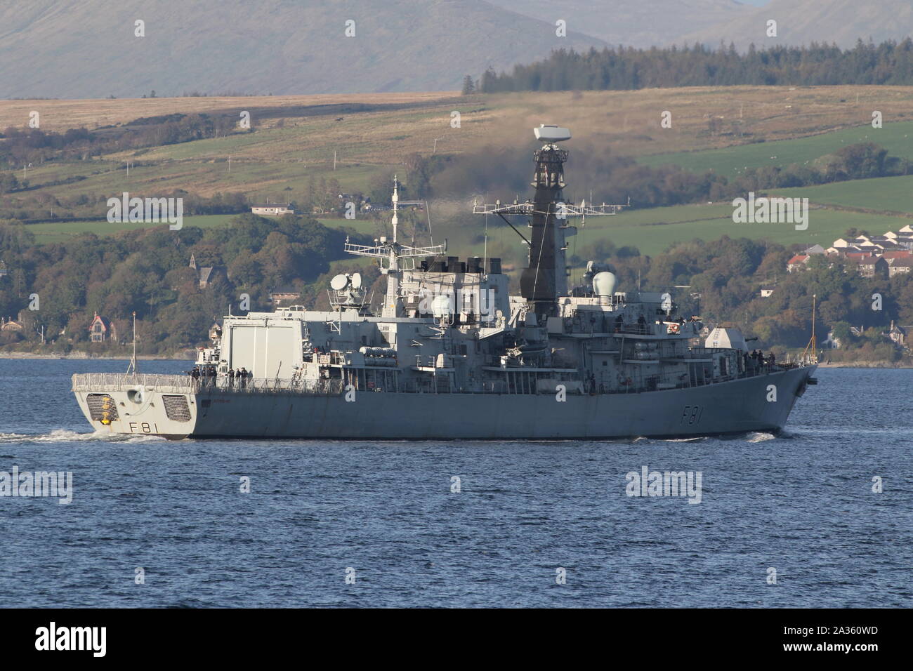 HMS Sutherland (F81), a Type 23 frigate operated by the Royal Navy ...