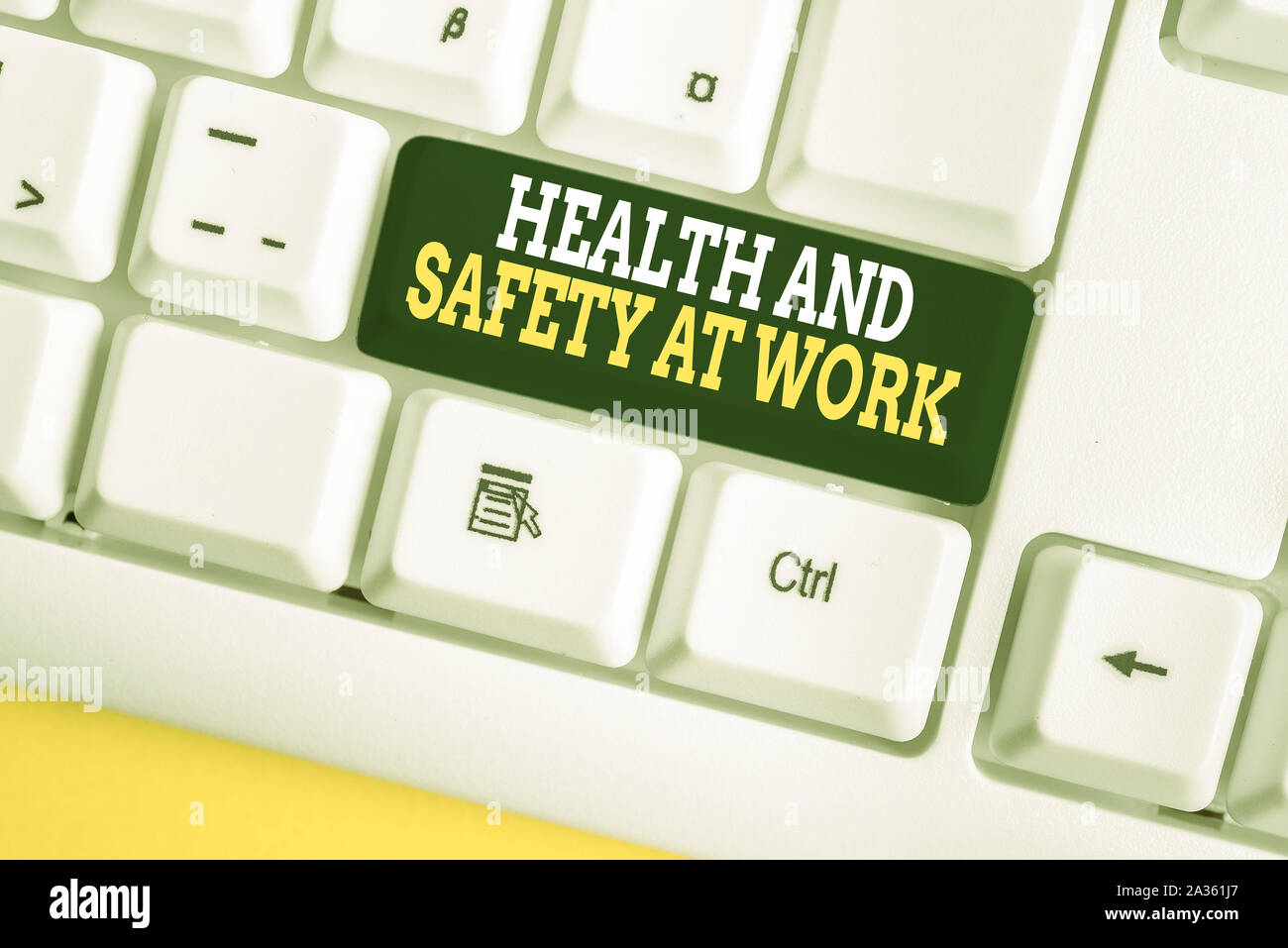Writing note showing Health And Safety At Work. Business concept for ...