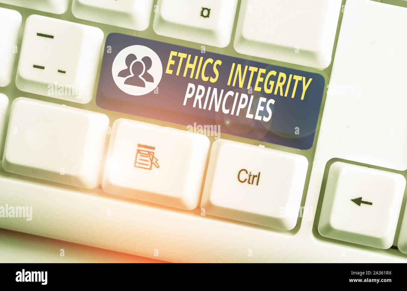 Ethics integrity principles handwriting hi-res stock photography and ...