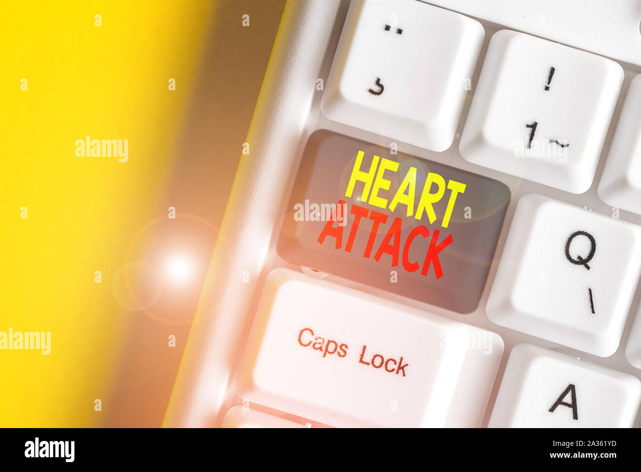 Word writing text Heart Attack. Business photo showcasing sudden and ...
