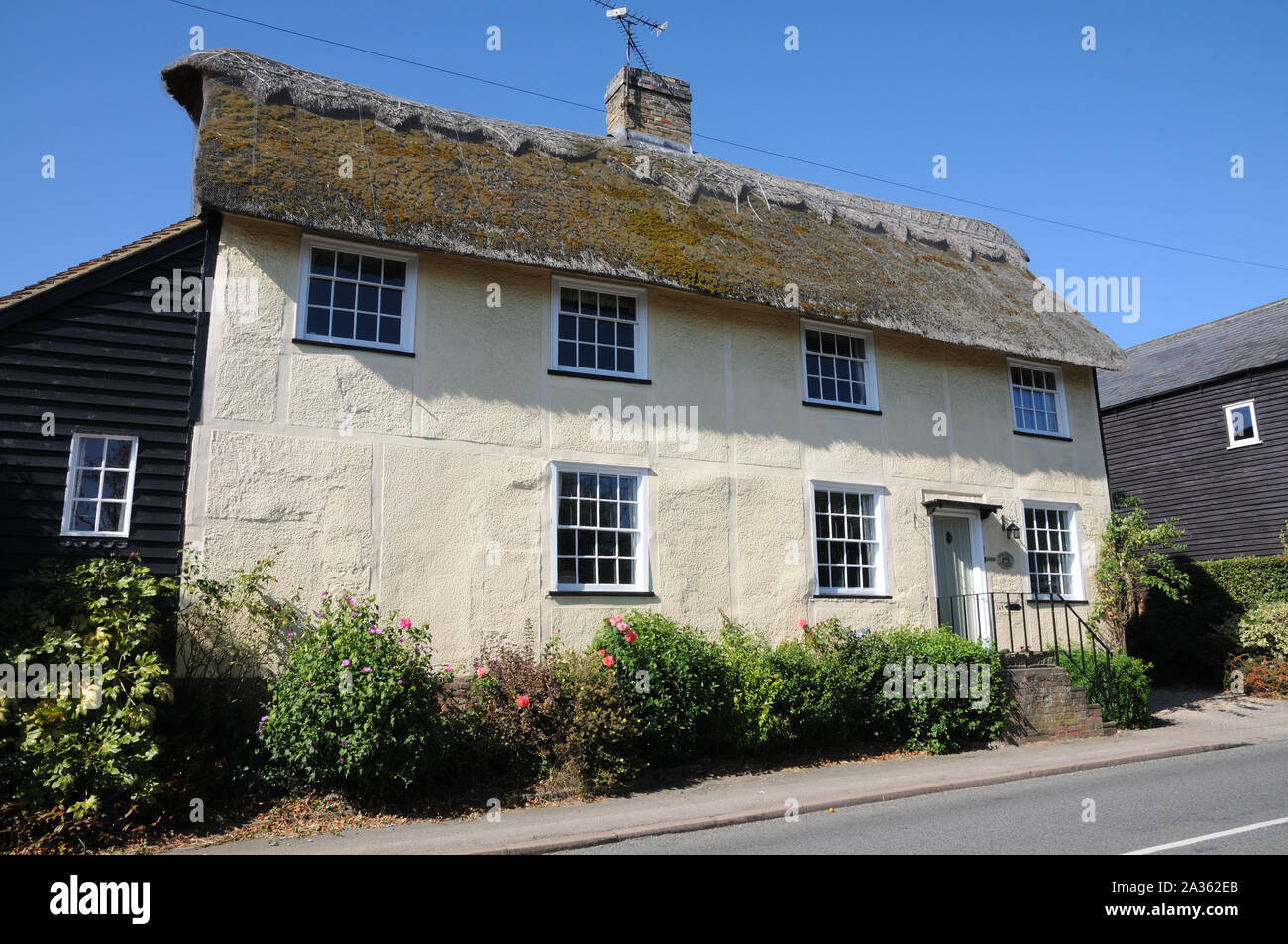 Thatch cottage, Barkway, Hertfordshire Stock Photo - Alamy
