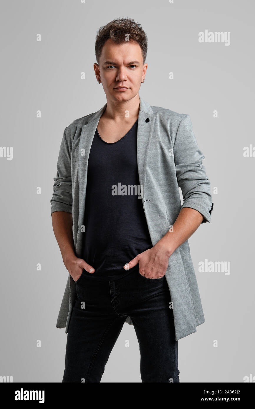 Guy wearing black vest hi-res stock photography and images - Alamy