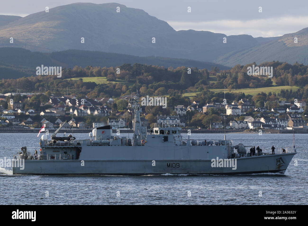 HMS Bangor (M109), a Sandown-class minehunter operated by the Royal ...