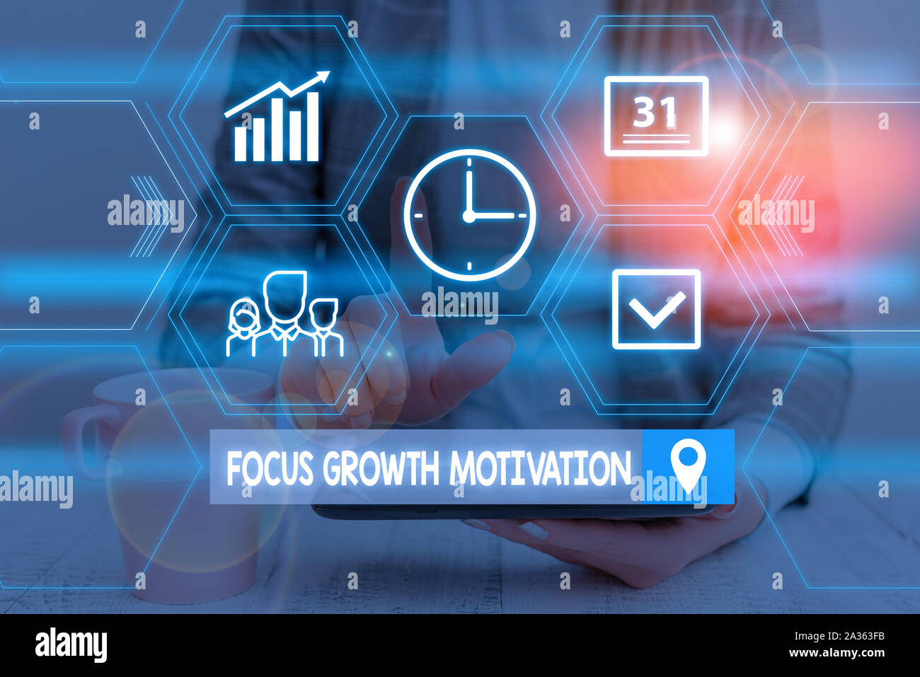 Word writing text Focus Growth Motivation. Business photo showcasing ...