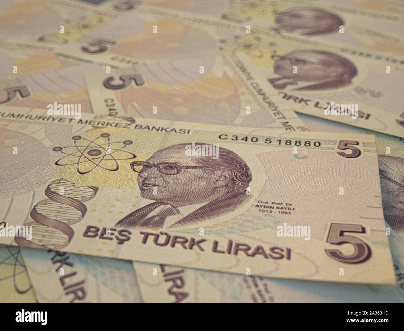 TRY. Turkish currency. Money of Turkey business background. Turkish ...