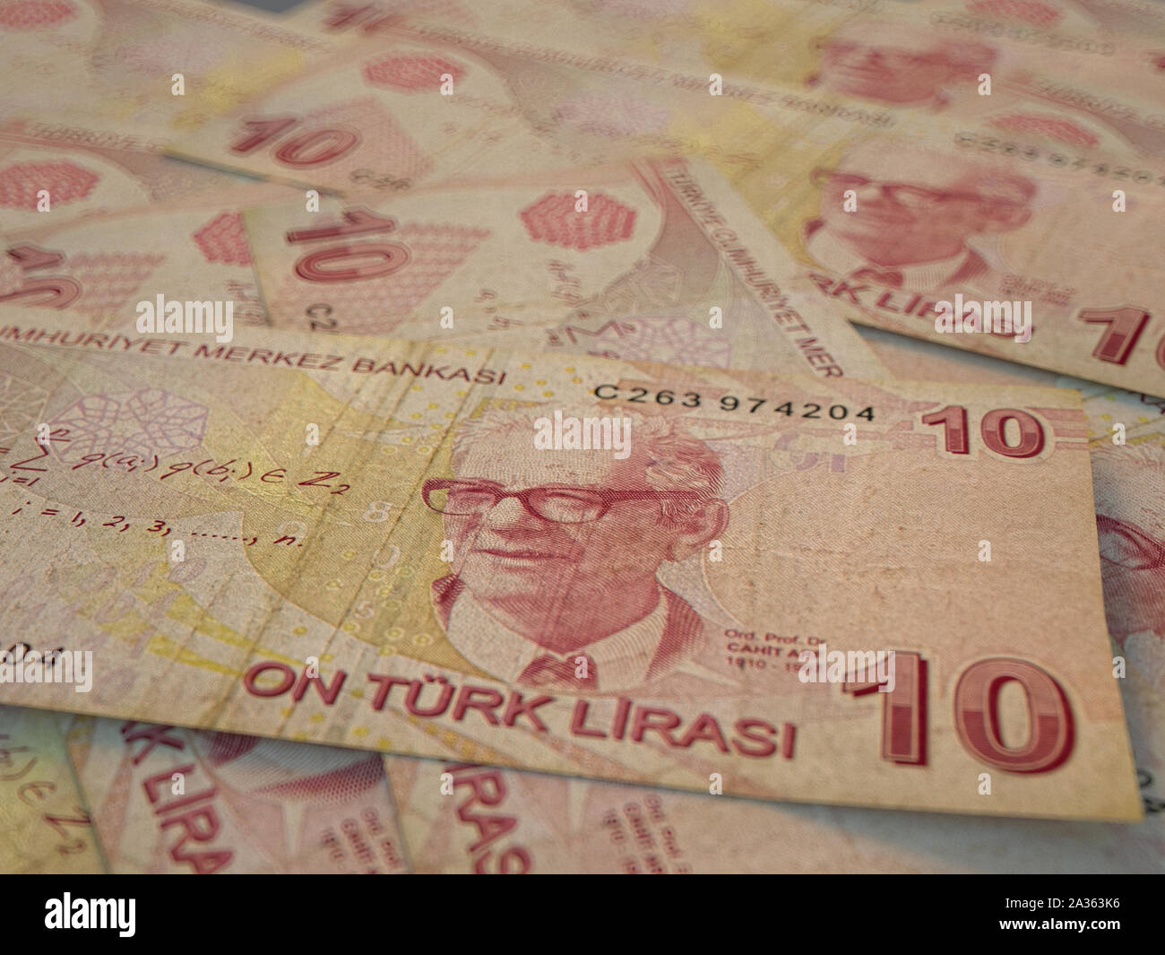 TRY. Turkish currency. Money of Turkey business background. Turkish ...