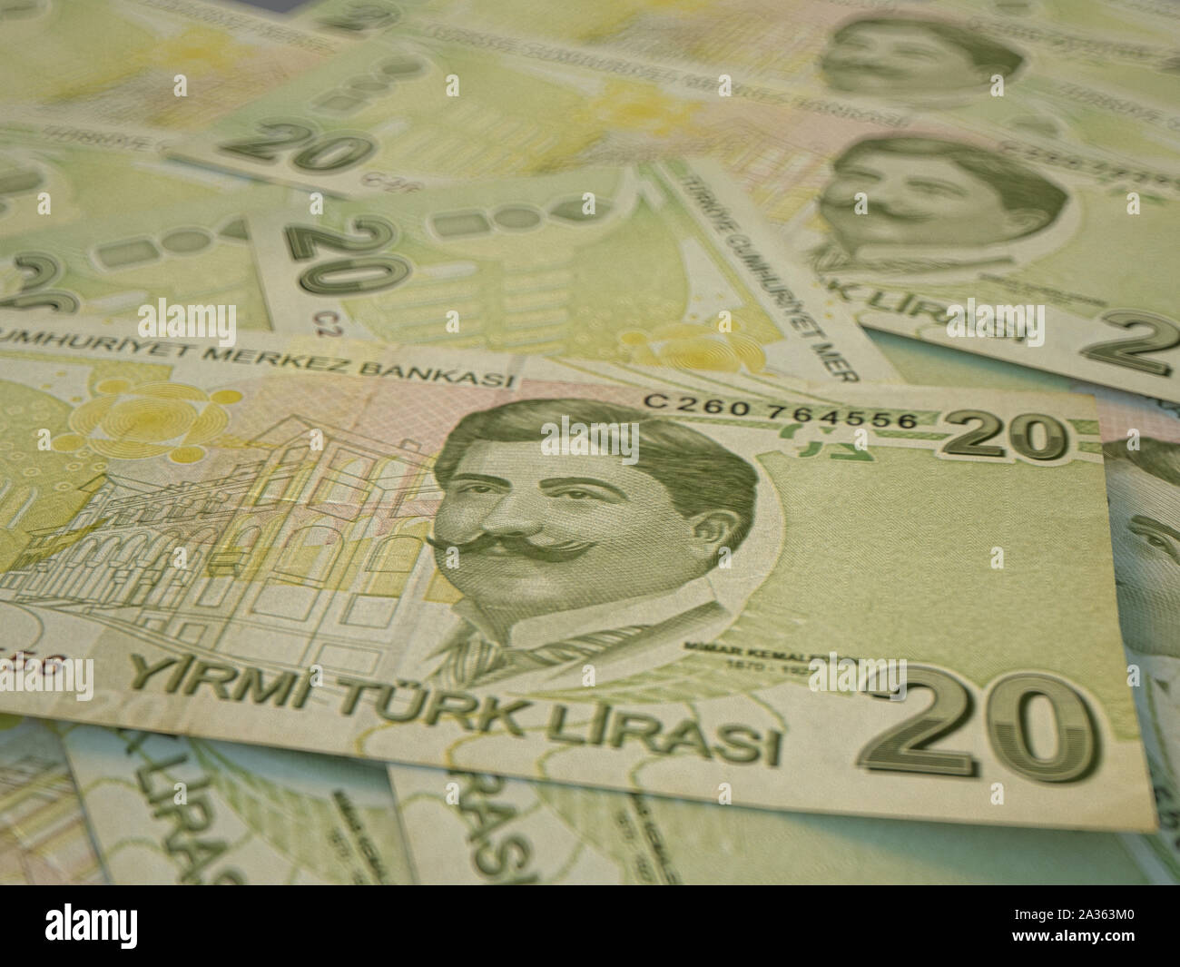 TRY. Turkish currency. Money of Turkey business background. Turkish ...