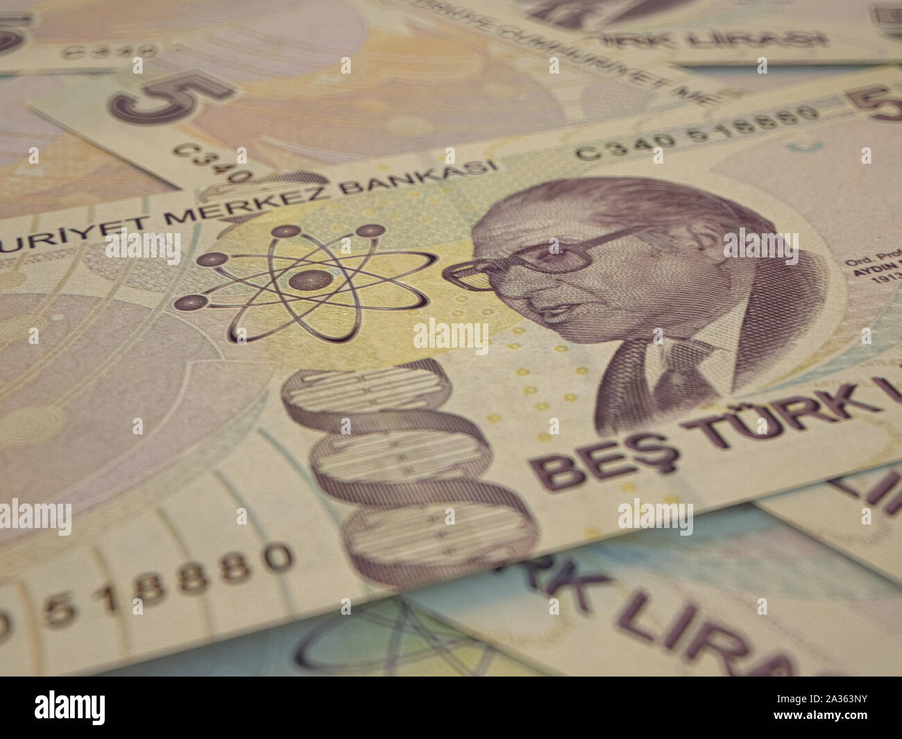 TRY. Turkish currency. Money of Turkey business background. Turkish ...